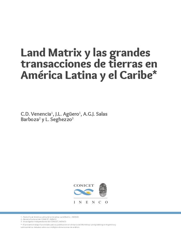 Dossier - Land Matrix LAC